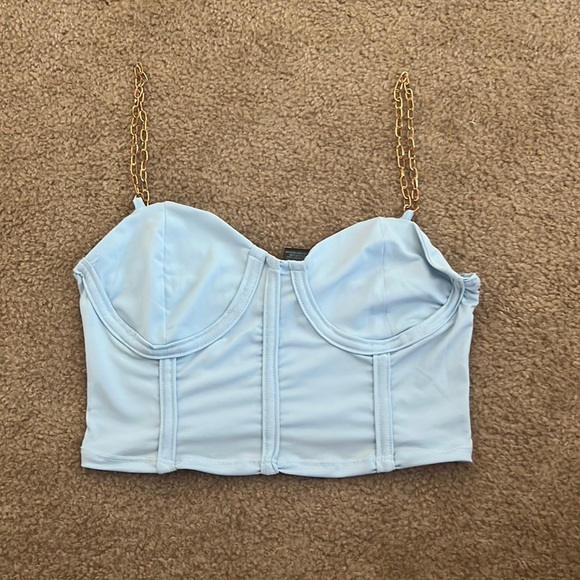 Tops | Super Cute Light Blue Crop Top | Poshmark